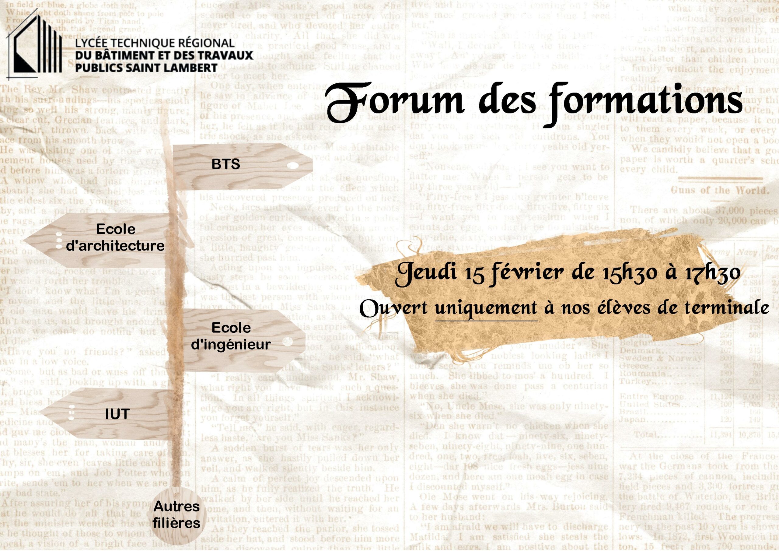 forum formation - Lycée du bâtiment : Lycée du bâtiment